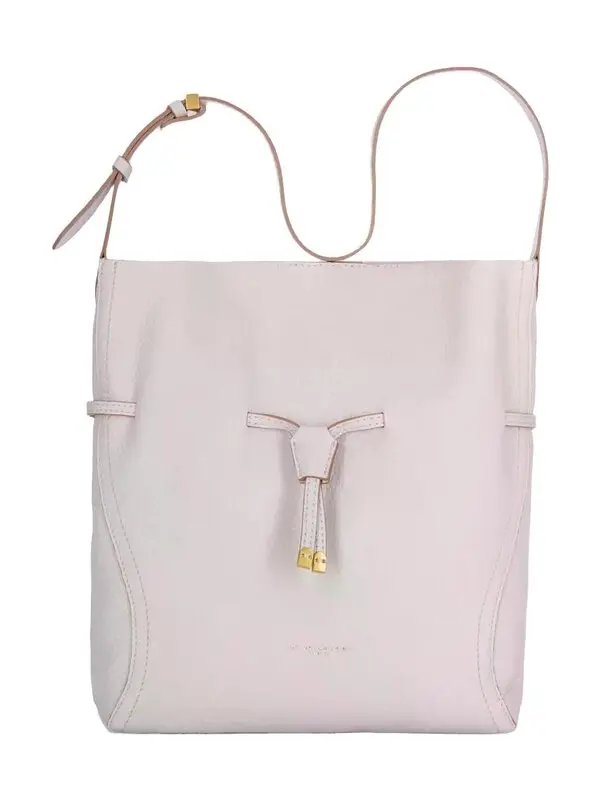 GIANNI CHIARINI Grained Texture Drawstring Shoulder Bag - Neutrals