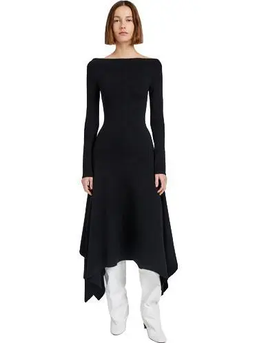 Proenza Schouler Romi Textured Viscose Dress - Black