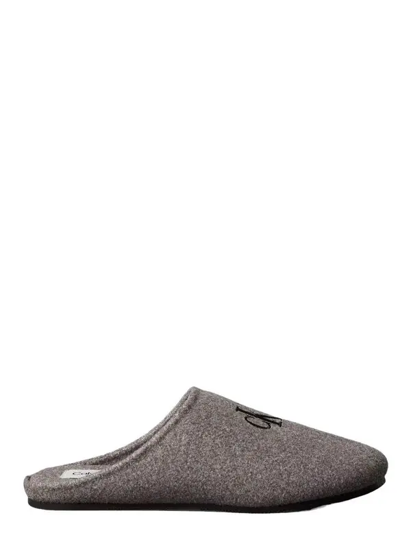 Calvin Klein Logo-detail Slippers - Grey