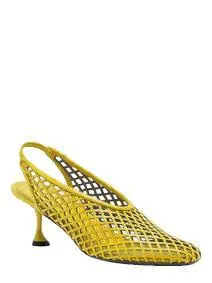 Proenza Schouler Tee Perforated Slingback Pumps - Canary