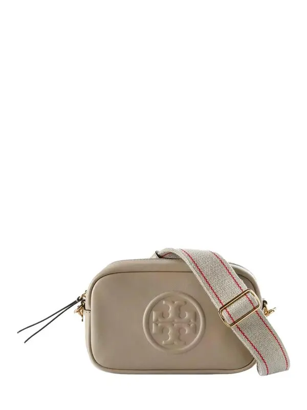 Tory Burch Mini Miller Leather Cross Body Bag - Neutrals