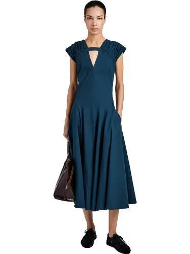 Proenza Schouler Manoela A-line Dress - Dark Spruce