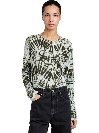 Proenza Schouler Tie-dye Tissue Jersey Top - Caper Multi