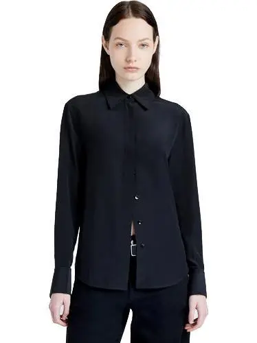Proenza Schouler Arabella Eco Silk Top - Black