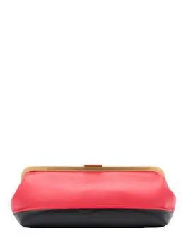 Proenza Schouler Nappa Plongé Armory Clutch - Tomato/black
