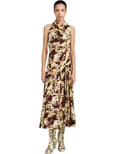 Proenza Schouler Adelide Printed Dress - Rust Multi