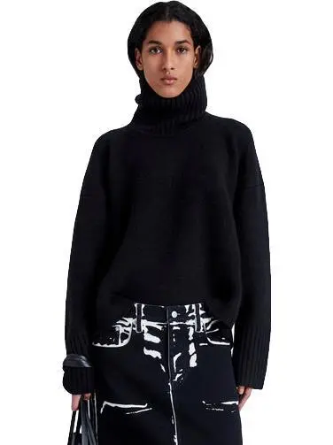 Proenza Schouler Lofty Eco Cashmere Turtleneck Sweater - Black