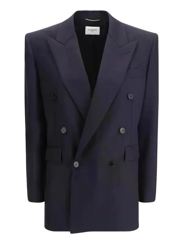 Saint Laurent Double-breasted Blazer - Blue