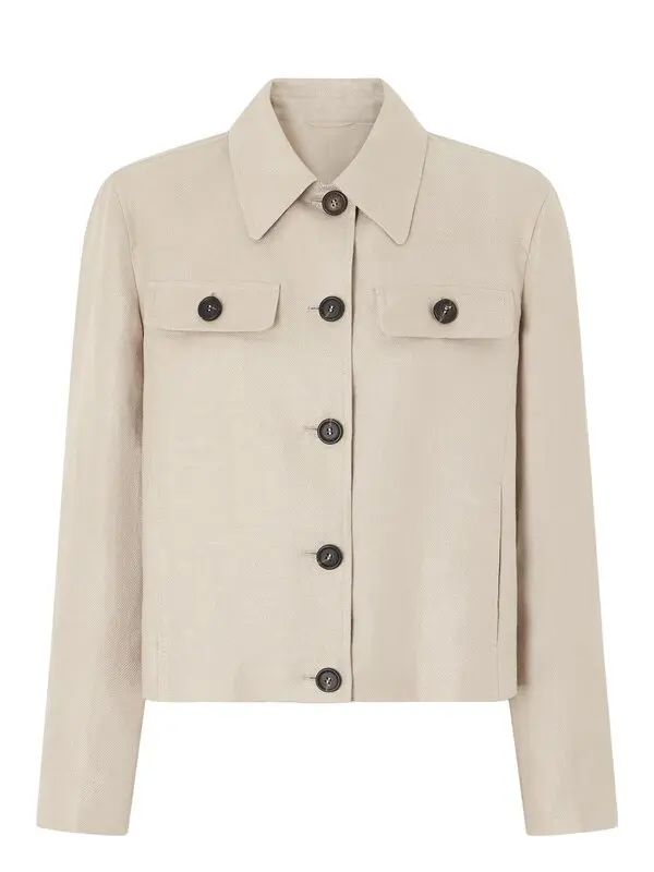 Brunello Cucinelli Linen-twill Jacket - Neutrals