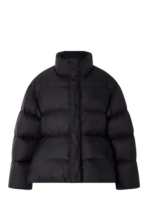 Balenciaga Padded Quilted Ripstop Down Jacket - Black