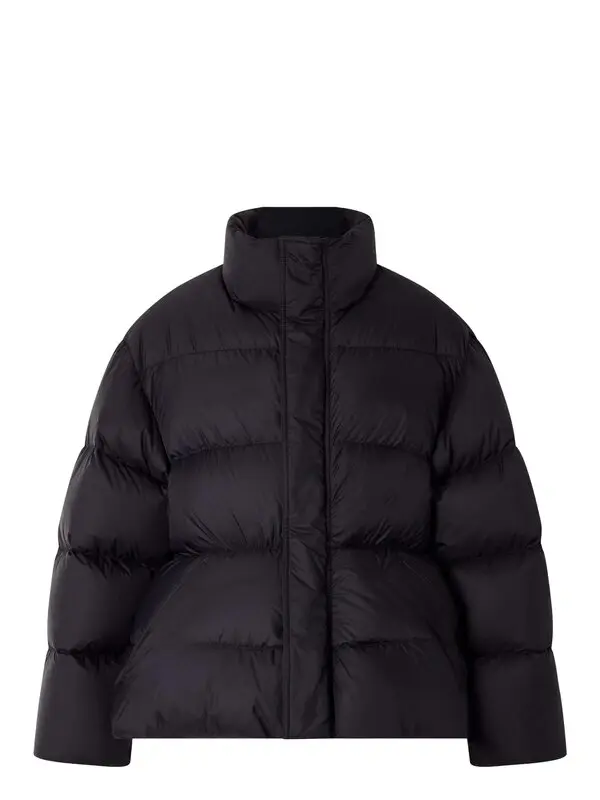 Balenciaga Padded Quilted Ripstop Down Jacket - Black