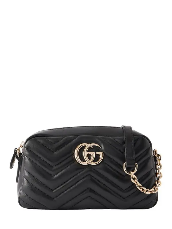 Gucci Gg Marmont Quilted Leather Shoulder Bag - Black