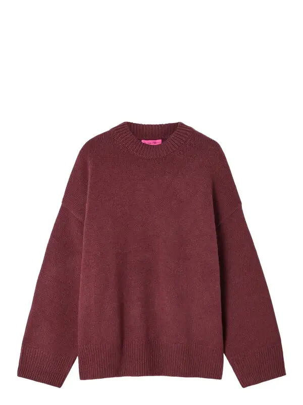 THE ELDER STATESMAN Pali Cashmere Sweater - Burgundy