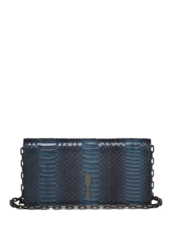 CHRISTIAN LOUBOUTIN Bettina Watersnake Clutch - Black