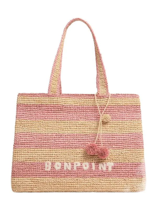 Bonpoint Raffia Tote Bag - Pink