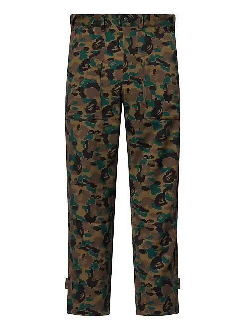 A BATHING APE X Kazuki Camo Woven Trousers - Navy