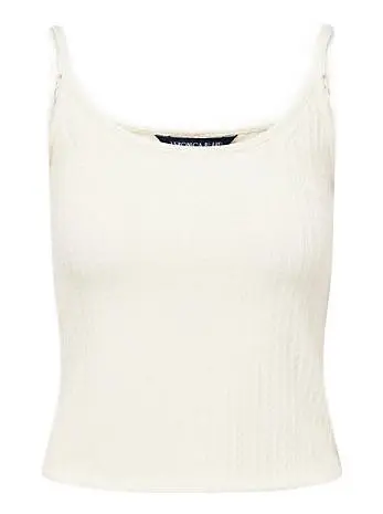 Veronica Beard Pointelle Stretch-knit Top - Ecru