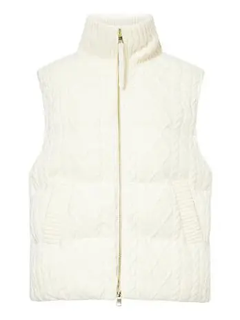 Varley Irina Padded Knitted Gilet - Egret