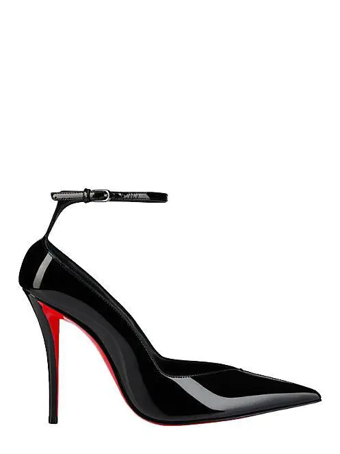 CHRISTIAN LOUBOUTIN Erozee Patent Heeled Courts - Black/lin Black