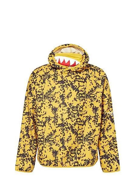 A BATHING APE Bape X Kazuki Camouflage-print Fleece Hoody - Yellow
