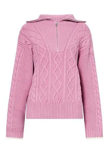 Varley Didi Cable Knitted Jumper - Mauve Orchid