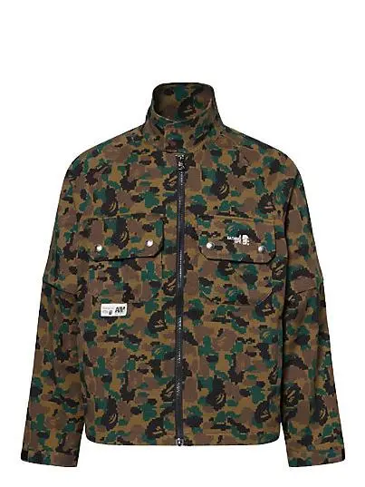 A BATHING APE Bape X Kazuki Camouflage-print Woven Jacket - Green