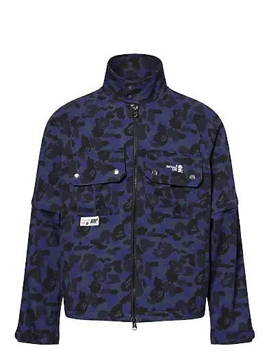 A BATHING APE Bape X Kazuki Camouflage-print Woven Jacket - Navy