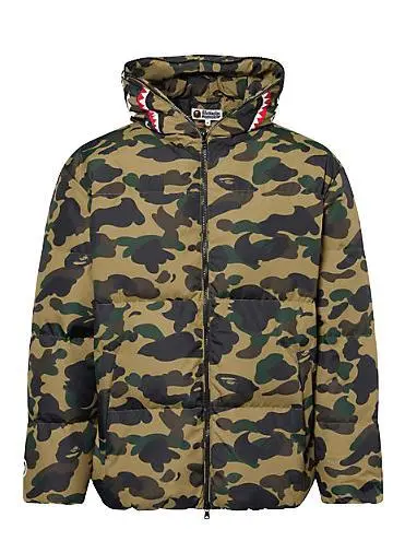 A BATHING APE Camouflage-print Padded Shell-down Jacket - Green