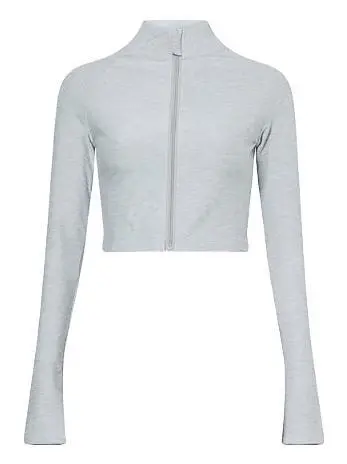 Monday Swimwear Big Sur Cropped Stretch-woven Jacket - Heather Grey