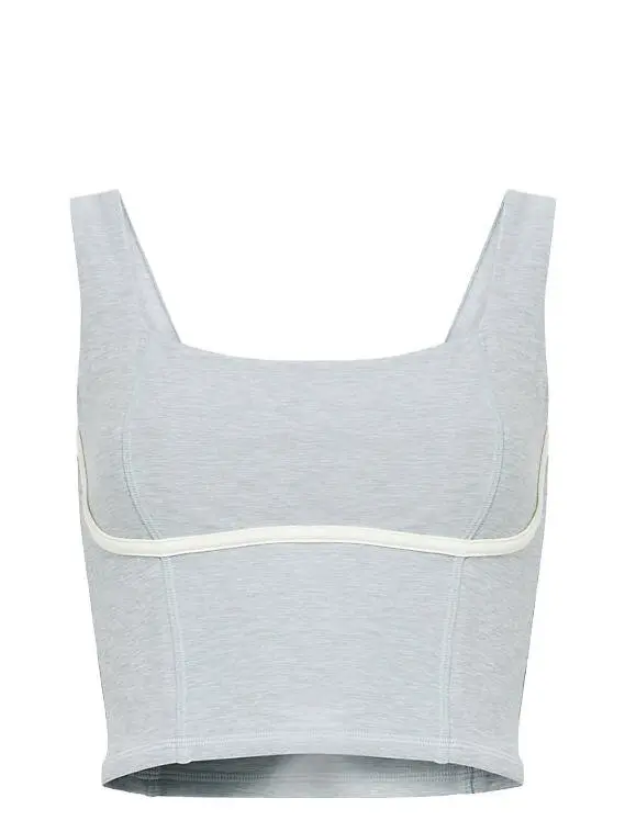 Monday Swimwear Zion Square-neck Sports Bra - Heather Grey