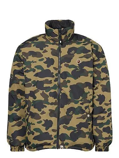 A BATHING APE Reversible Camouflage-printed Shell-down Jacket - Green