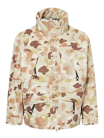 A BATHING APE Gradation 2-in-1 Camouflage-printed Shell Jacket - Beige