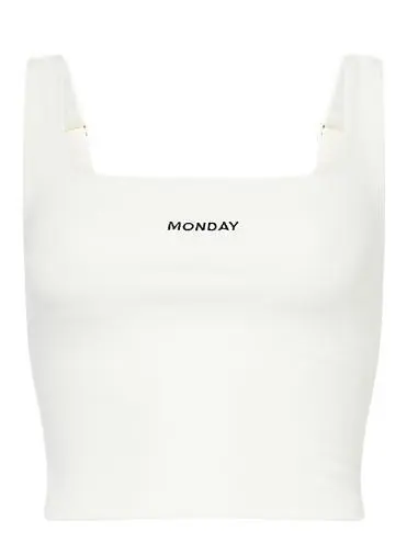 Monday Swimwear Aspen Square-neck Top - Ivory Jersey