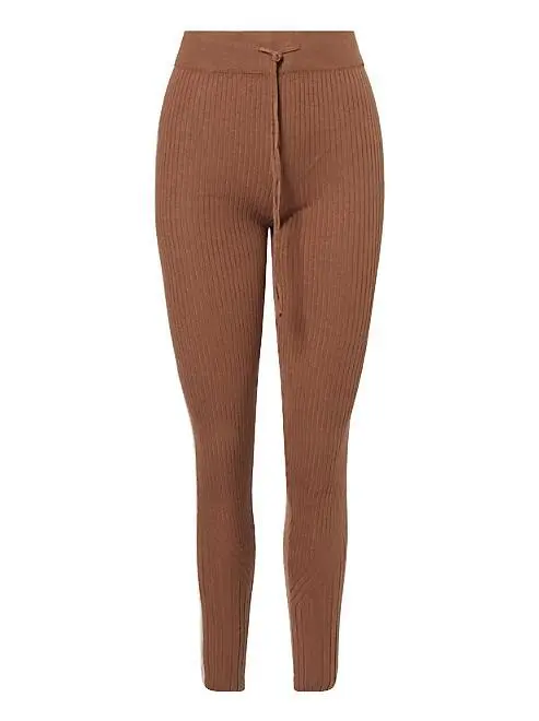Varley Aiden Drawstring Knitted Leggings - Cocoa Dust