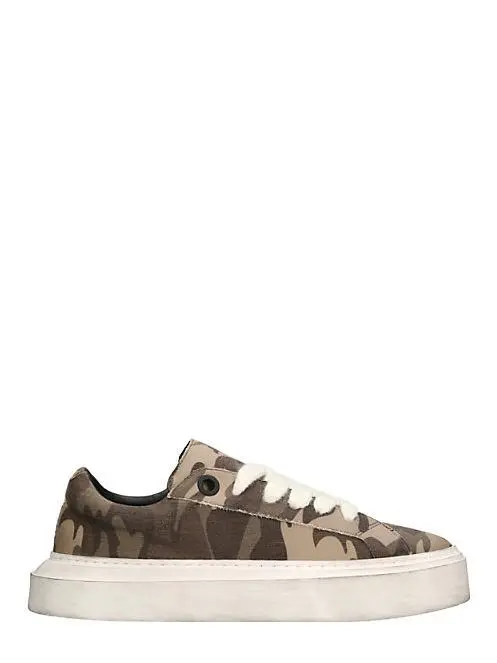 COLE BUXTON The Wilson Court Woven Low-top Trainers - Khaki