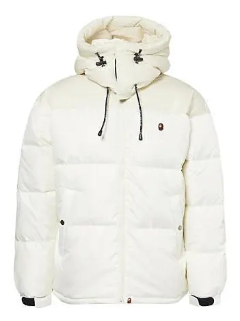 A BATHING APE One Point Relaxed-fit Shell-down Jacket - Ivory