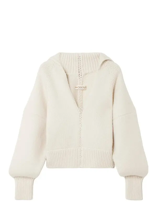 Ossou Wader Merino Wool-blend Sweater - Neutrals