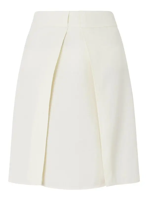 Marni Pleated Wool-crepe Skirt - Neutrals