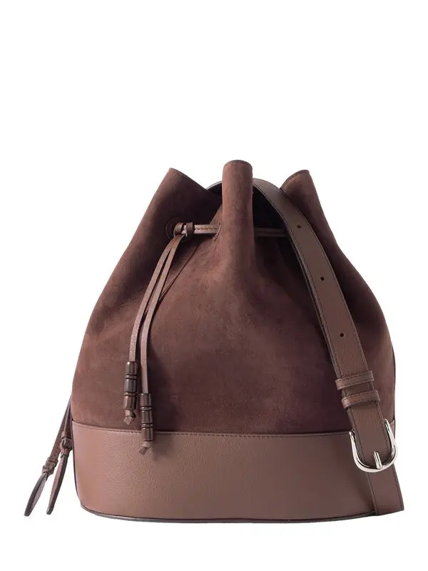 HUNTING SEASON Extra Large Drawstring Bucket Bag - Brown