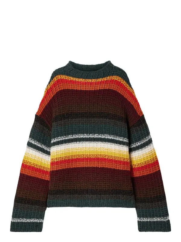 Khaite Yanis Oversized Striped Cashmere Sweater - Multi