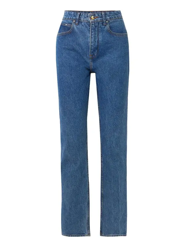 Ossou Noon High-rise Straight-leg Jeans - Blue