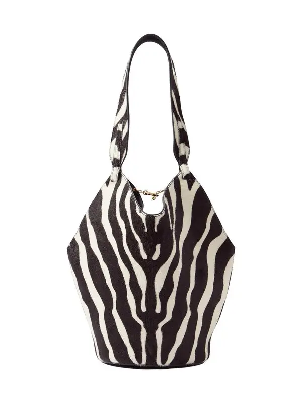 Khaite Lotus Mini Zebra-print Tote - Animal Print