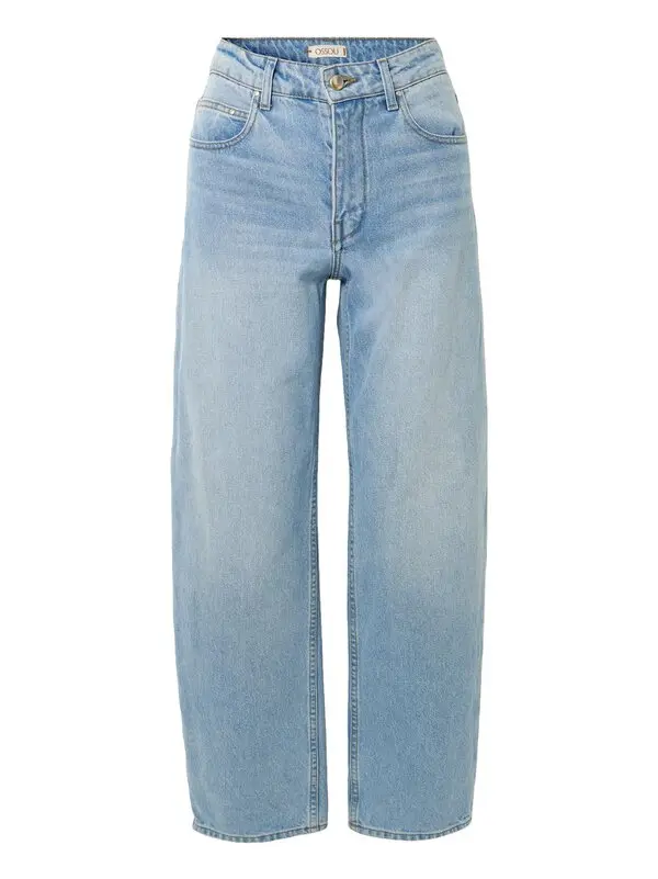 Ossou Rider Low-rise Straight-leg Jeans - Blue