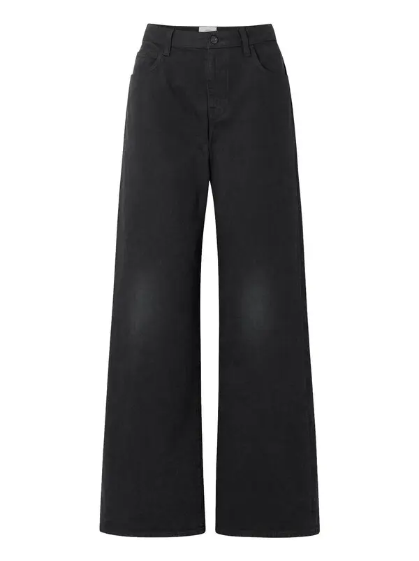 THE ROW Eglitta Mid-rise Straight-leg Pants - Black