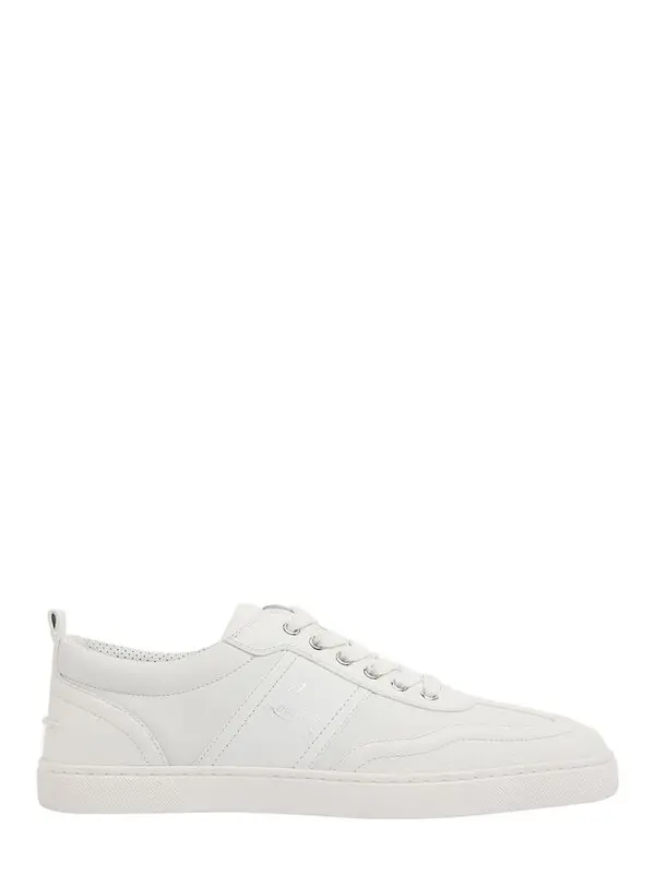 CHRISTIAN LOUBOUTIN Retero Grained Leather Low-top Sneakers - White