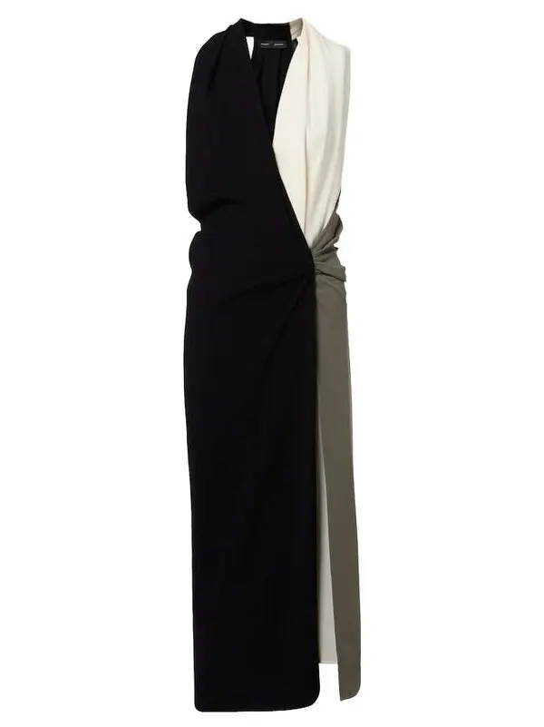 Proenza Schouler Elsa Draped Crepe Midi Dress - Multicoloured
