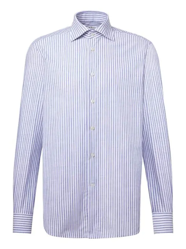 Kiton Striped Cotton Shirt - Blue