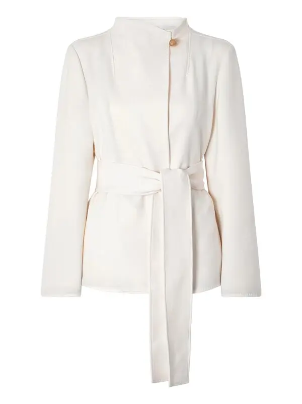 Max Mara Belted Scuba Jacket - Neutrals