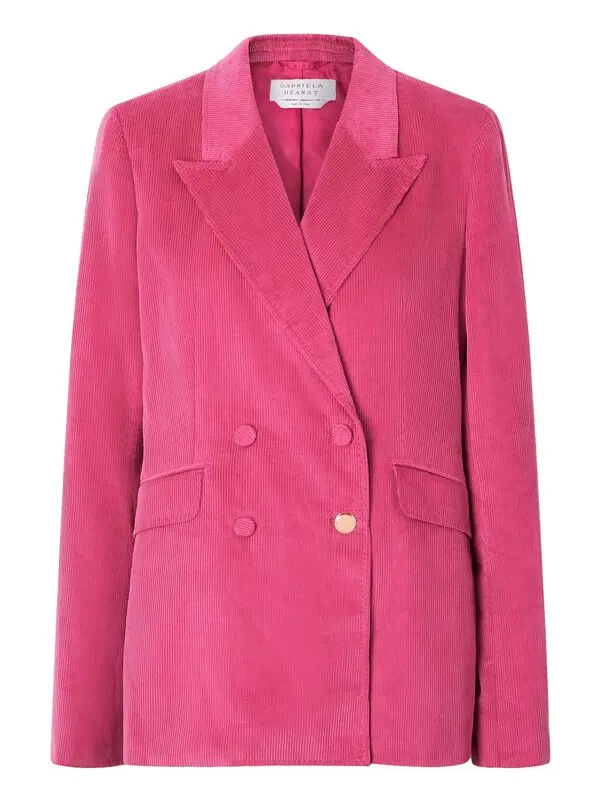 Gabriela Hearst Angela Cotton-corduroy Blazer - Pink