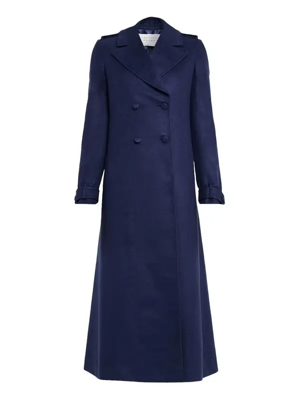 Gabriela Hearst Houstt Double-breasted Trench Coat - Navy